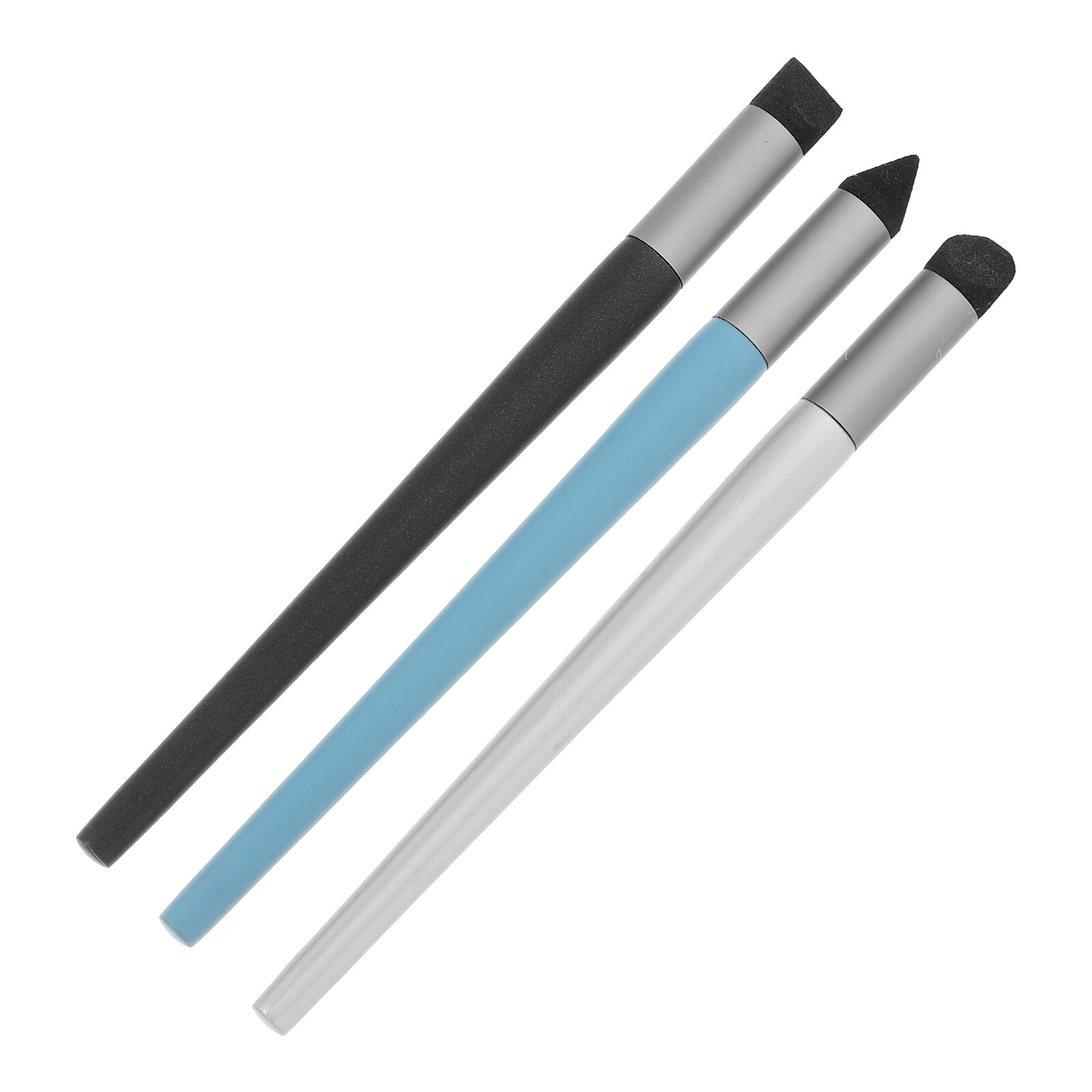 Кисти для растушевки масляных пастелей, кисти для размазывания, мягкие спонжи для растушевки, набор из 3 предметов (одинарный скошенный наконечник + круглый наконечник + двойной скошенный наконечник)