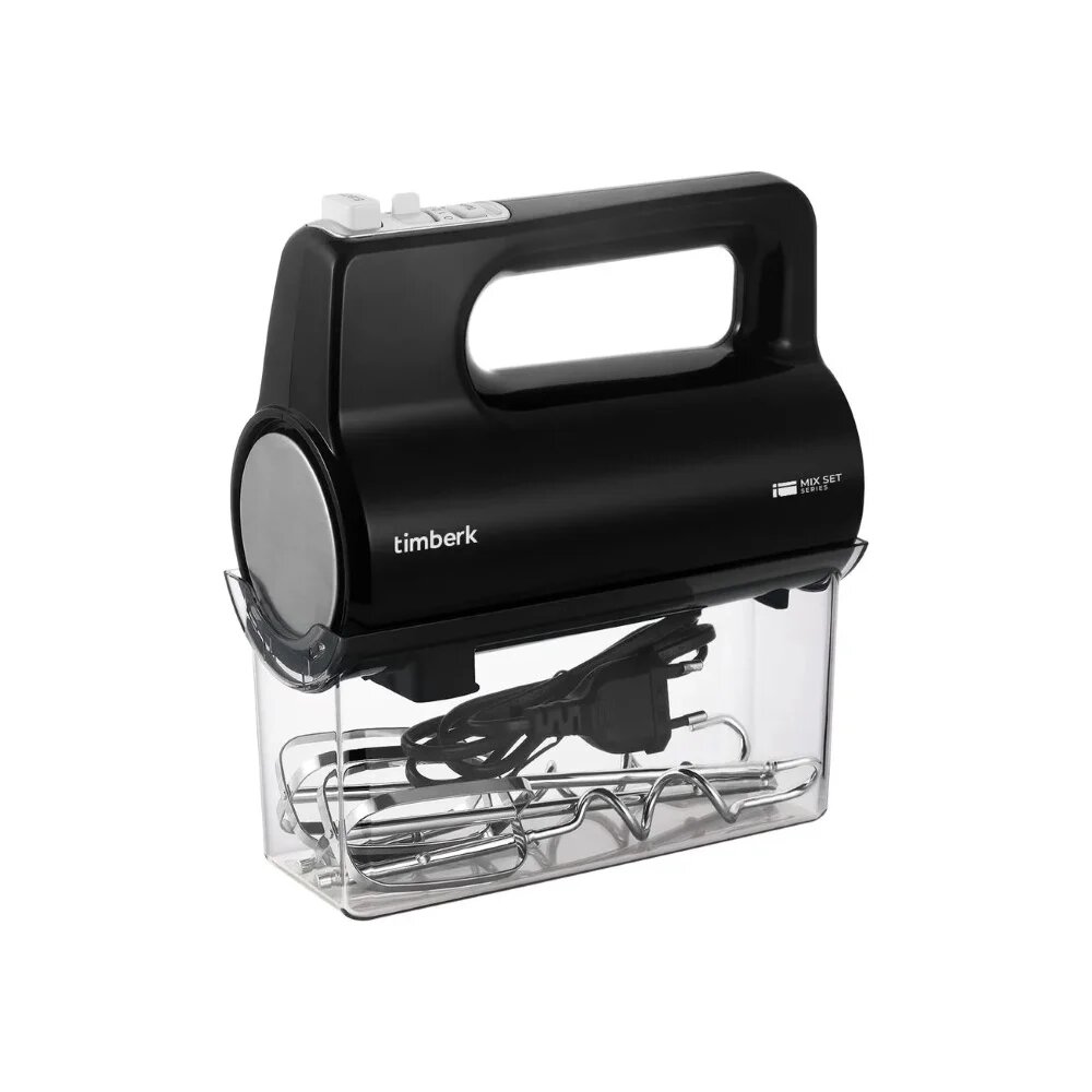 Миксер Timberk T-HM40S50, 700Вт, 5 скоростей, турборежим, кейс, 2 насадки