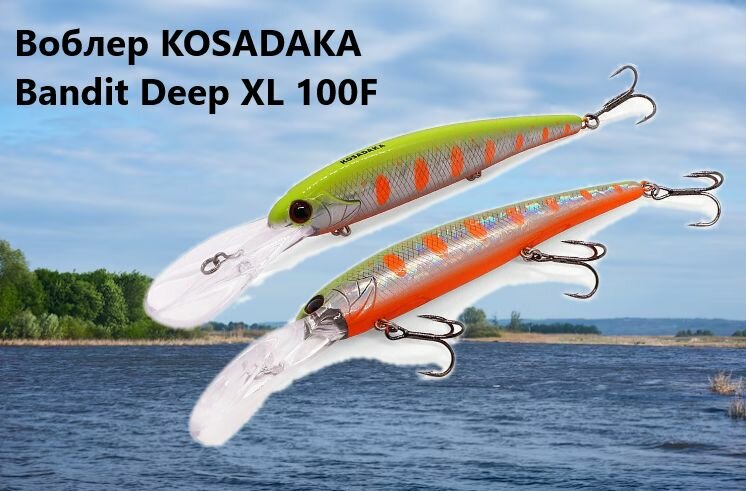 Воблер KOSADAKA Bandit Deep XL 100F 100мм, 18г, 4-7м, цв. TX