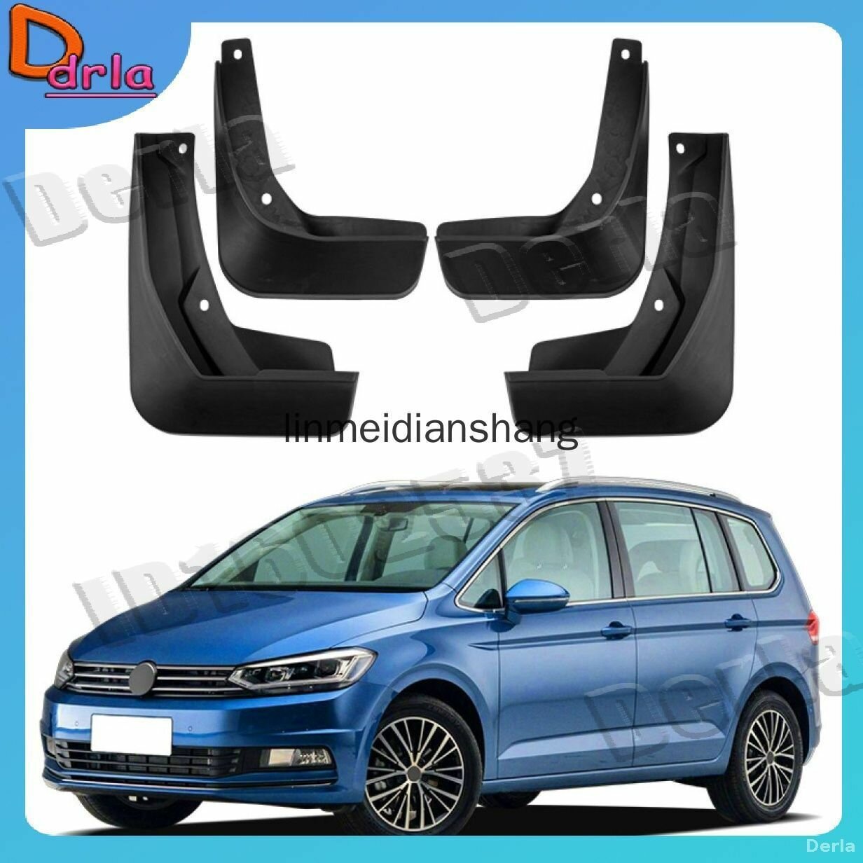 Автомобильные брызговики для Volkswagen Touran L 2016 передние и задние — комплект 4 шт, защита от грязи и воды
