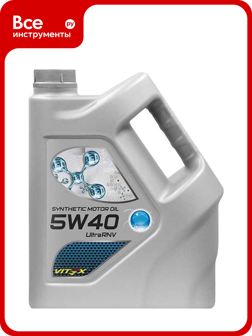 Масло моторное с реноватором Ultra RNV 5W40 SAE 5W40, API SM/CF MB 229.3, VW 502.00/505.00 Renault RN 0700/0710 4 л VITEX v302209