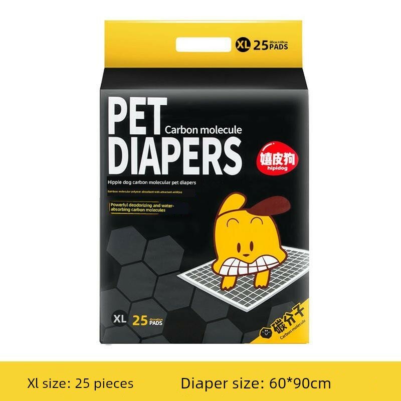 Piggy Dog Угольный молекулярный Подстилка для питомцев XL 25 листов Антизапах