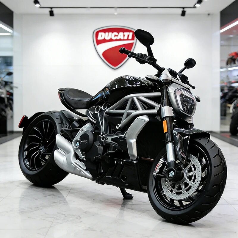 Maisto 1/12 Ducati X Diavel S 2021, черный, без коробки