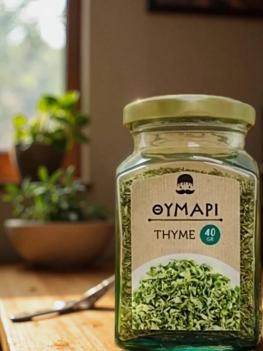 Тимьян (чабрец) сушеный дробленый, ст. банка, 40г. INATOS