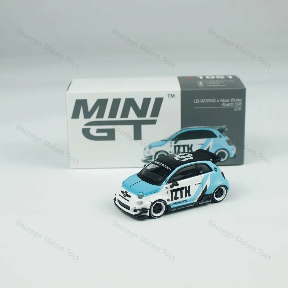 MINIGT 1:64 Abarth 595 LB-WORKS x Abas Works IZTK отлитая под давлением модель гоночного автомобиля Игрушки