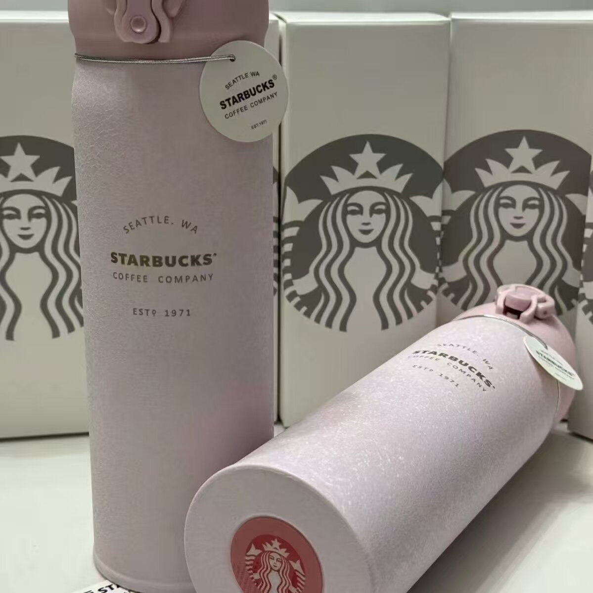 Starbucks Термокружка розовая богиня, 350-500 мл