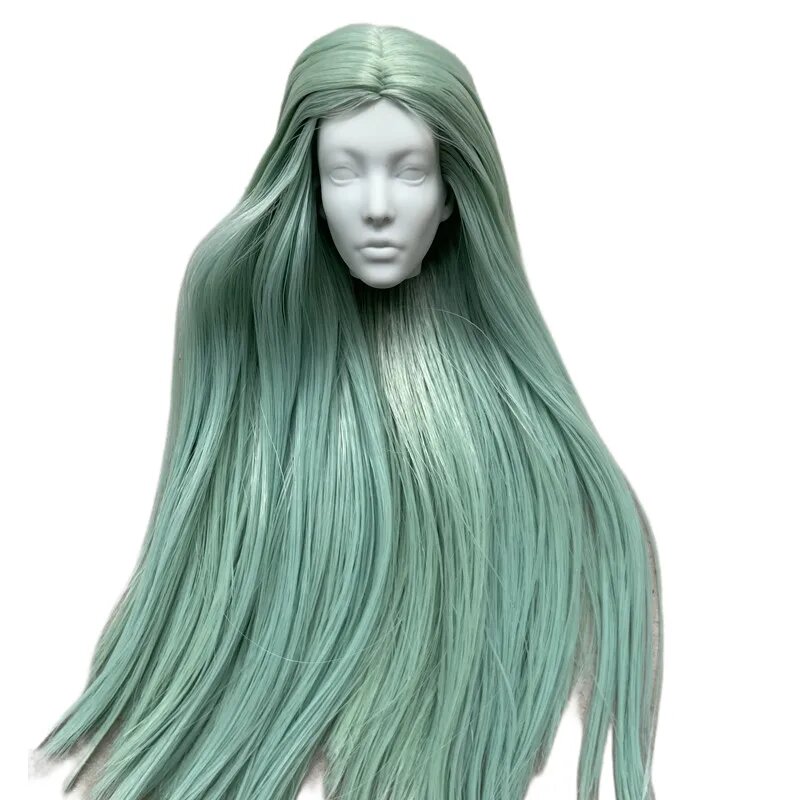 Парик для кукол 1/6, изумрудный, blue 1