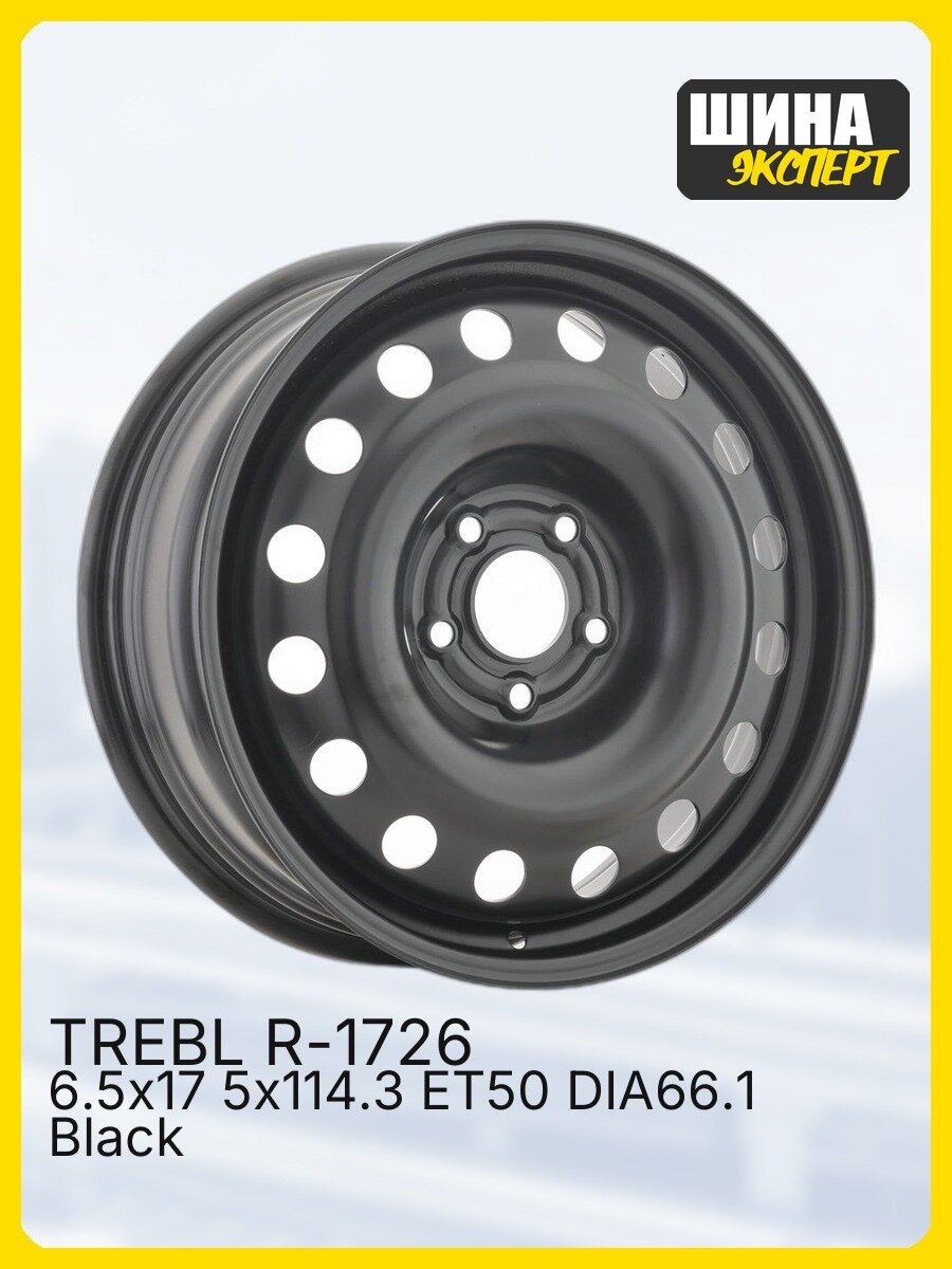 Диск штампованный TREBL Renault ARKANA R-1726 6,5\R17 5*114,3 ET50 d66,1 Black [9320962]