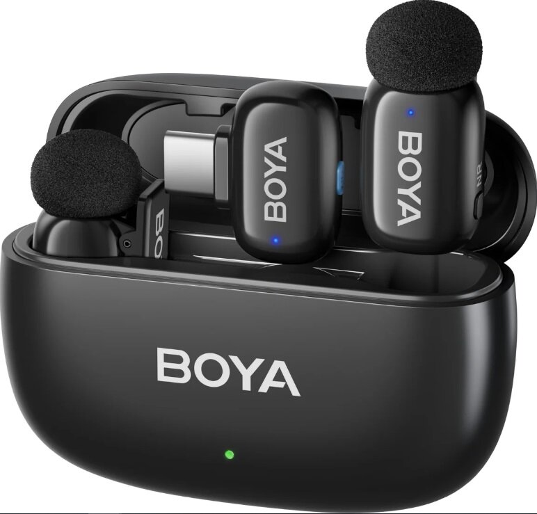 Радиосистема BOYA "Mini 2-01", черный, электретный, петличный/портативный — фото 1