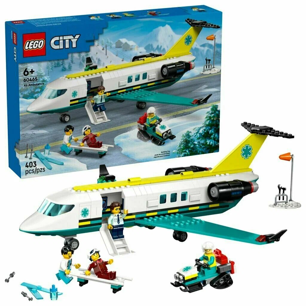 Конструктор LEGO City, Самолет экстренной воздушной помощи, 60465(N), 403 детали, от 6 лет