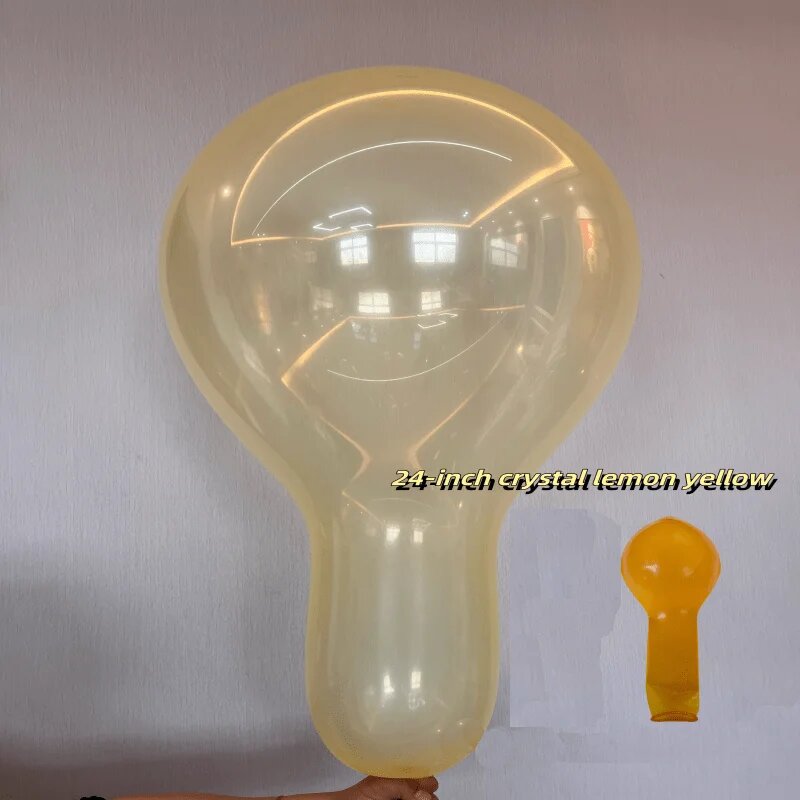 Большие латексные шары 24 дюйма для праздника Светло-желтый, Lemon Yellow, 2pcs