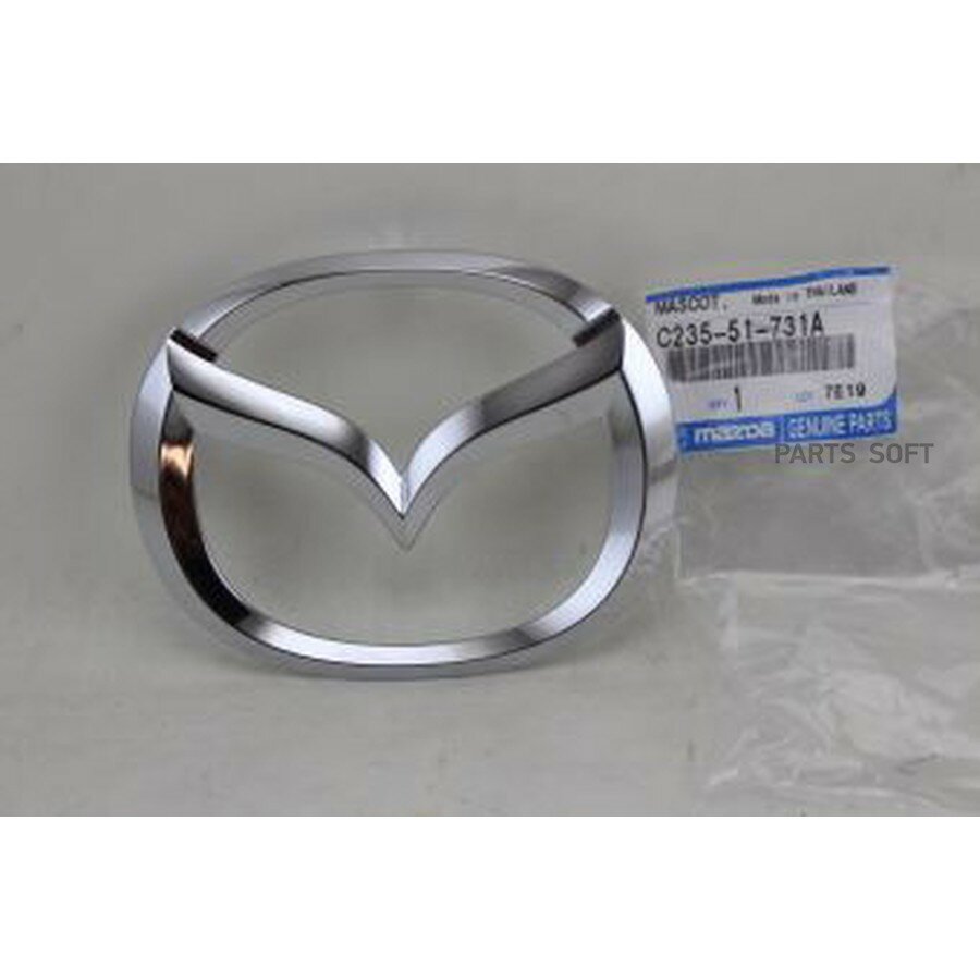 Эмблема решётки радиатора MAZDA от официального дистрибьютора, MAZDA, артикул C23551731A