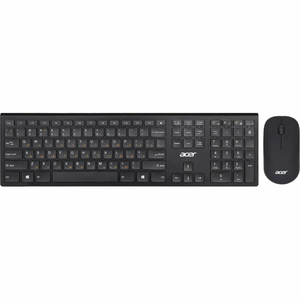 Набор клавиатура+мышь Acer OKR030 Wireless, черный, 1341667