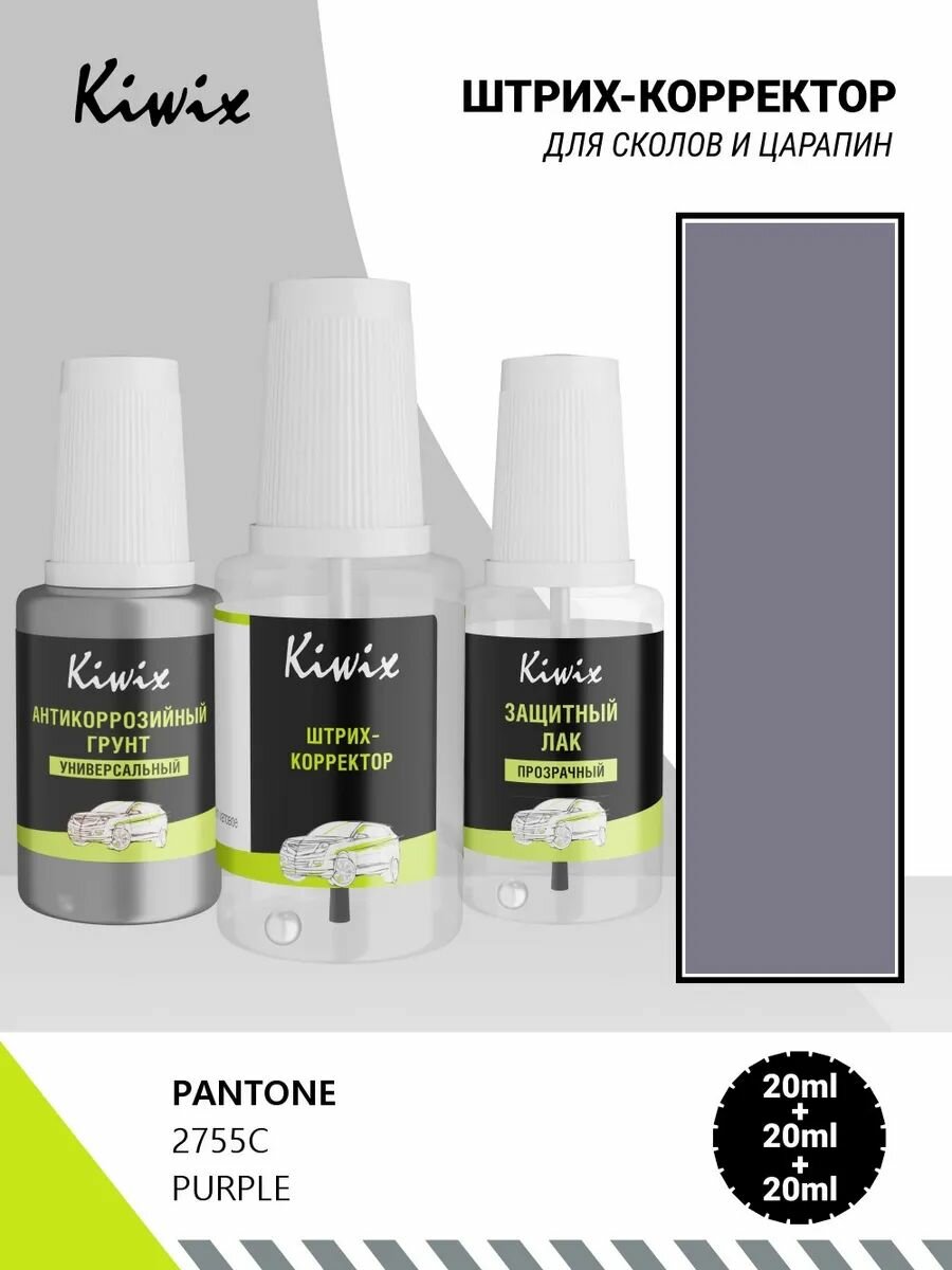 Подкраска PANTONE 2755C PURPLE 20мл + лак + грунт