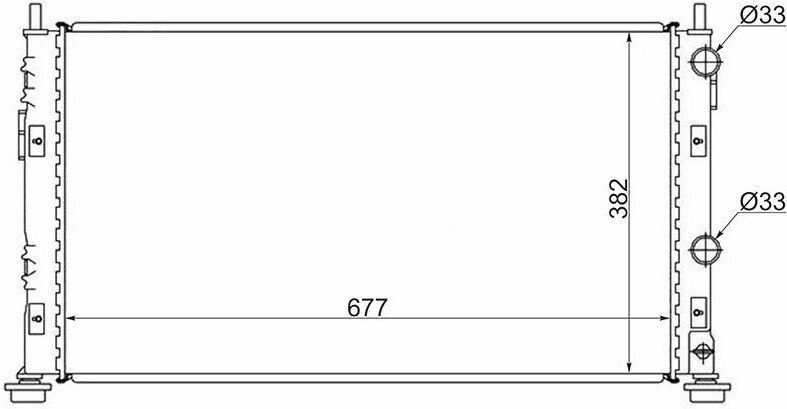 Радиатор SAT CR0005-01 Chrysler Sebring 00-06 / Dodge Stratus 00-06