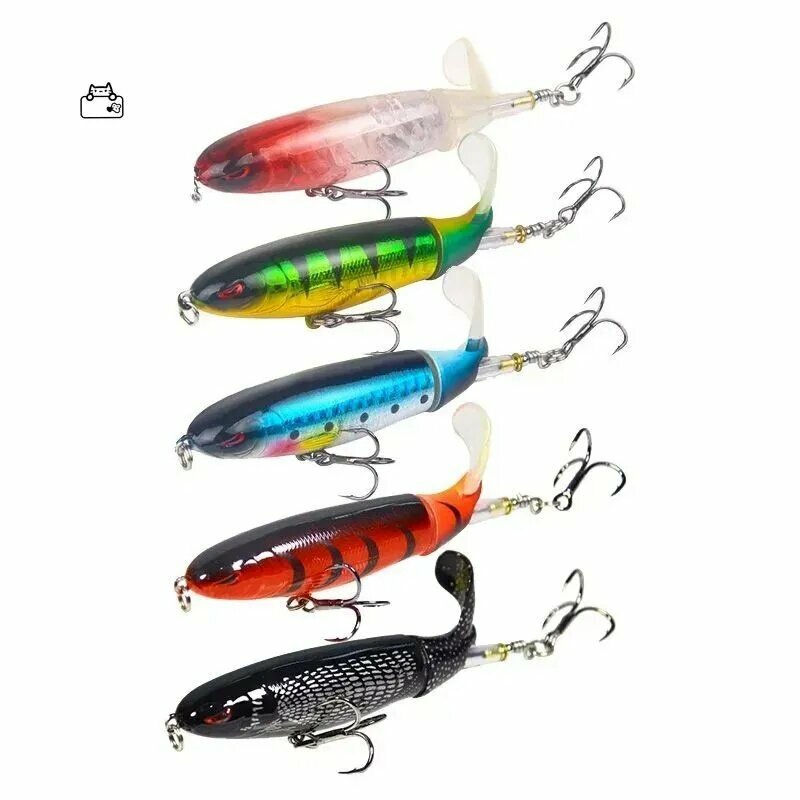 5 шт. Приманки для поверхностной рыбалки PN0003N35FGHIJ Whopper Plopper Baits Hard Pencil Swimbait 35 г