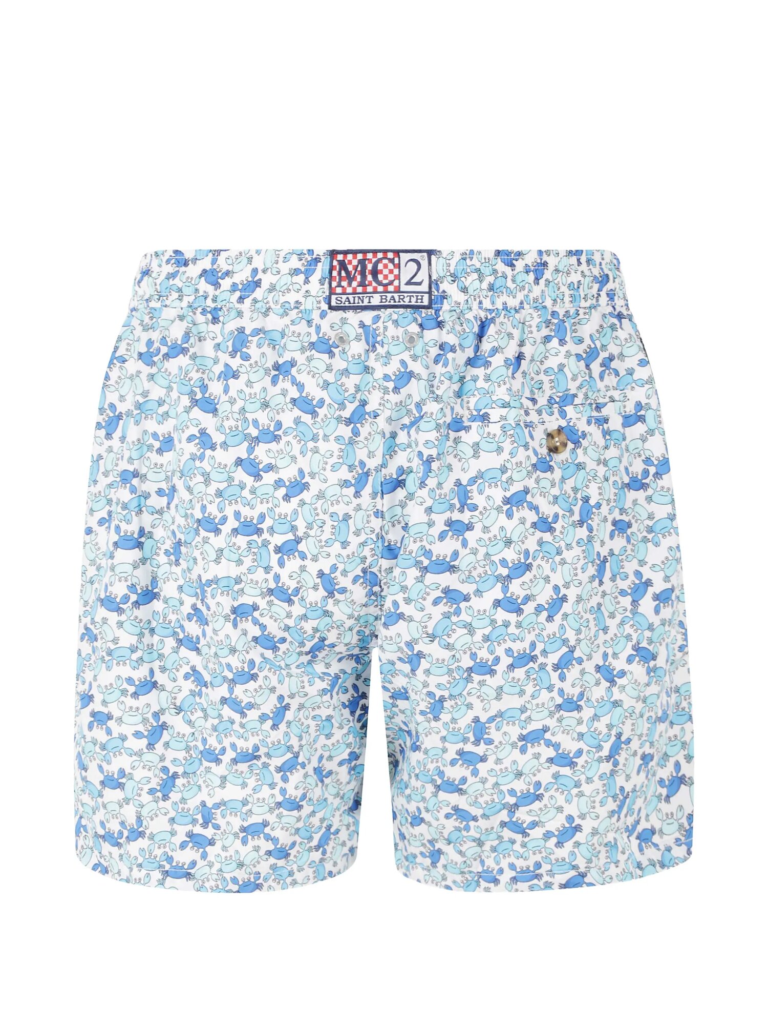 Шорты для плавания MC2 Saint Barth Crab-print drawstring swim shorts, размер L, white — фото 1