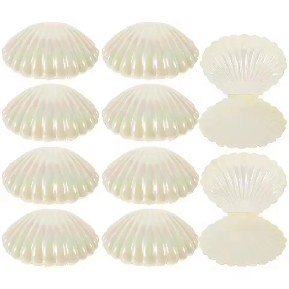 Пластиковые подарочные коробочки в форме ракушек 10pcs