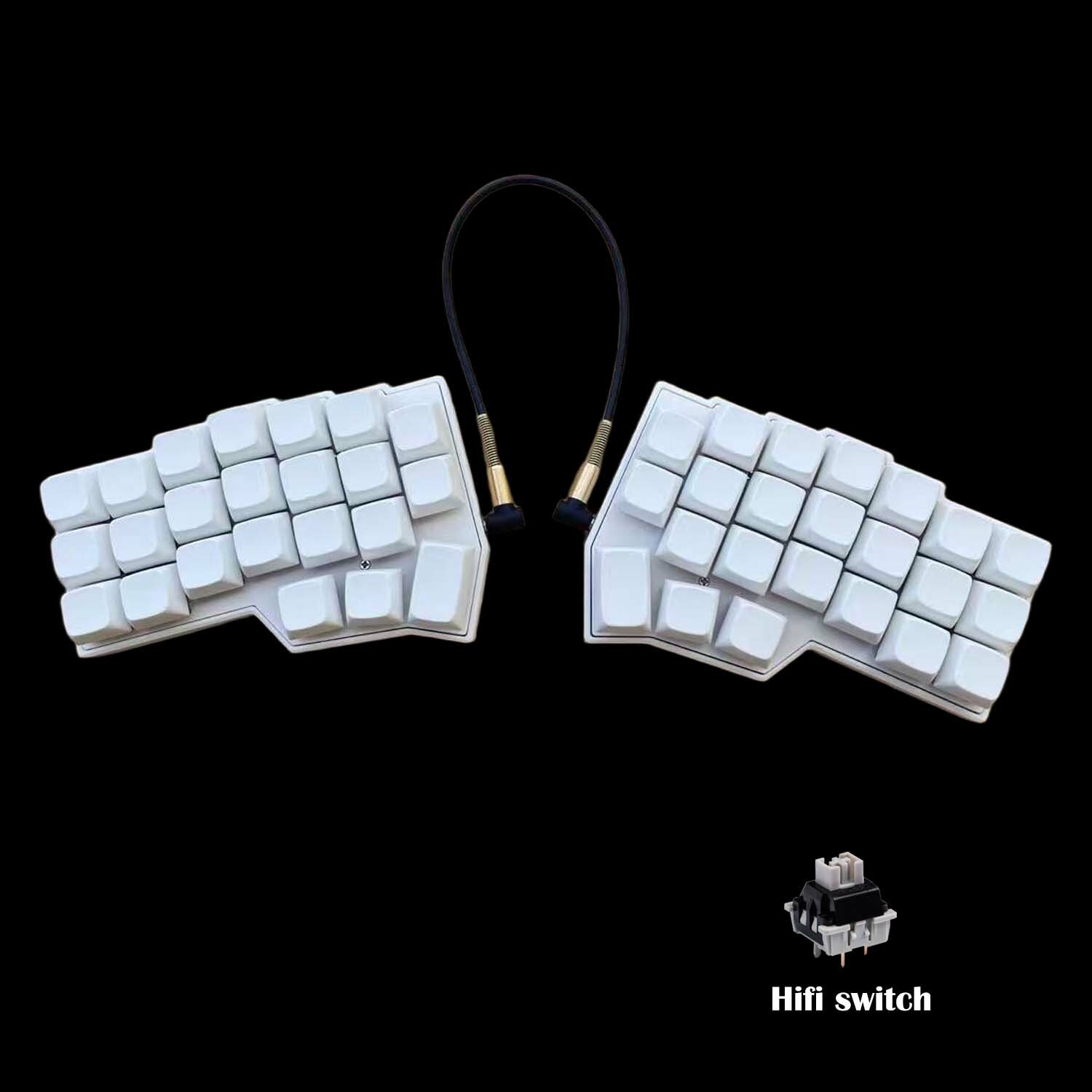 Механическая Клавиатура Corne V4 Split Ergonomics С Возможностью Горячей Замены MX, Проводной RGB-дисплей