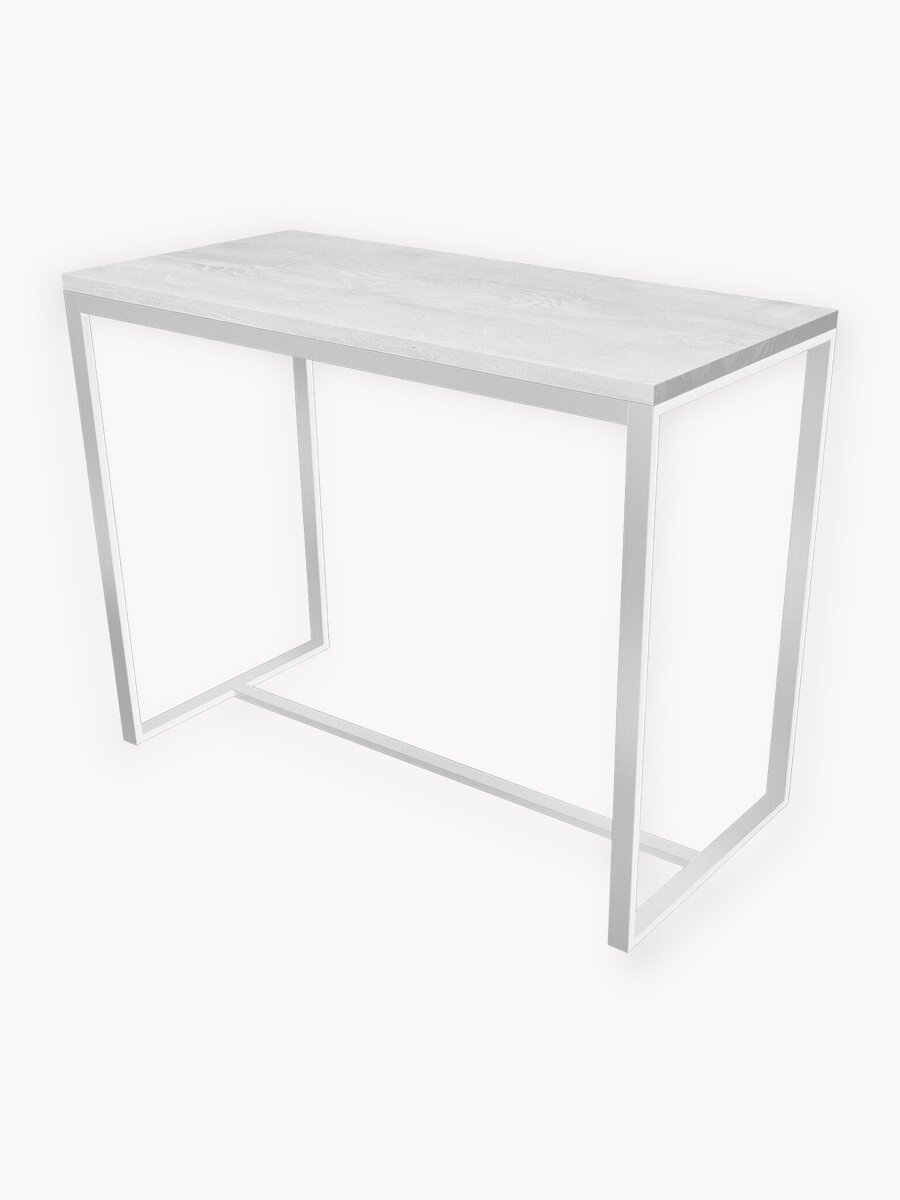 Барная стойка Лофт 120х50х108, Белый Бетон Пайн/ белый