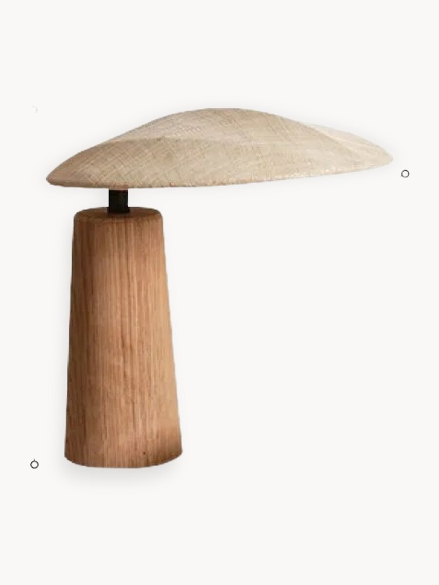 Японская настольная лампа в стиле ваби-саби, деревянная атмосферная лампа 25*20*30 см