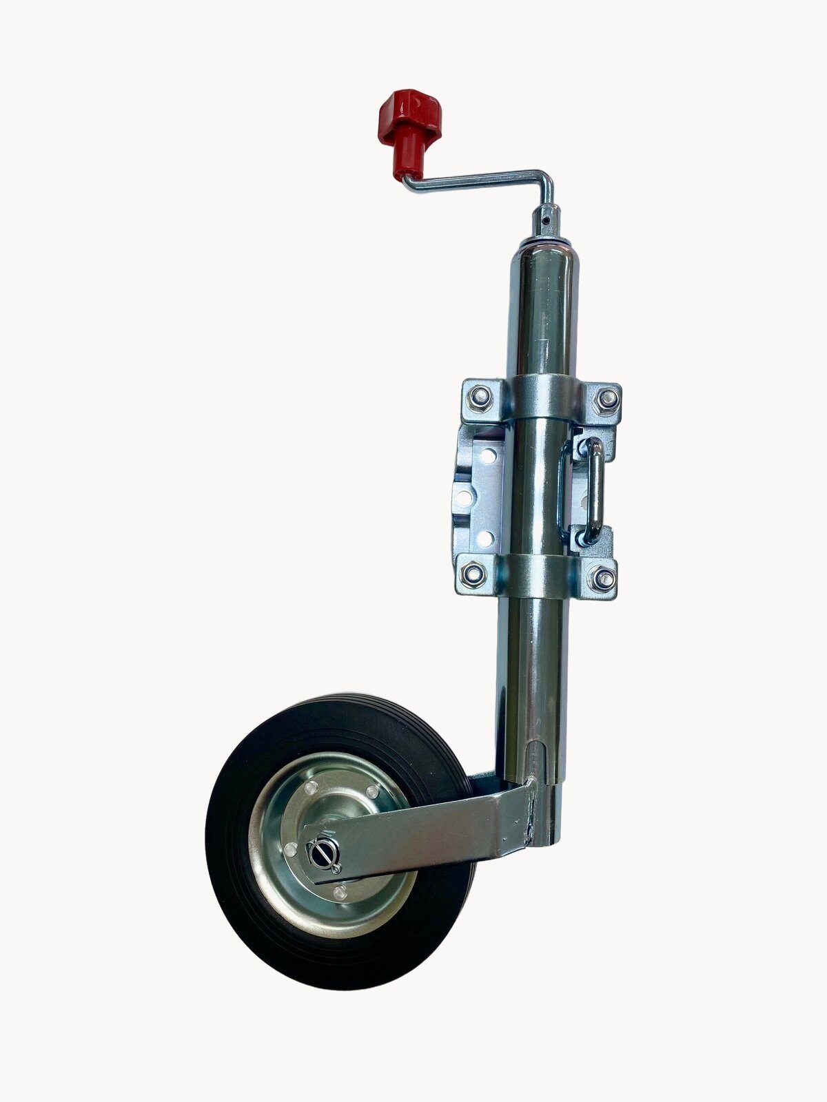 Опорное колесо с поворотным хомутом (кронштейном) для легкового прицепа 750 - 1500 кг