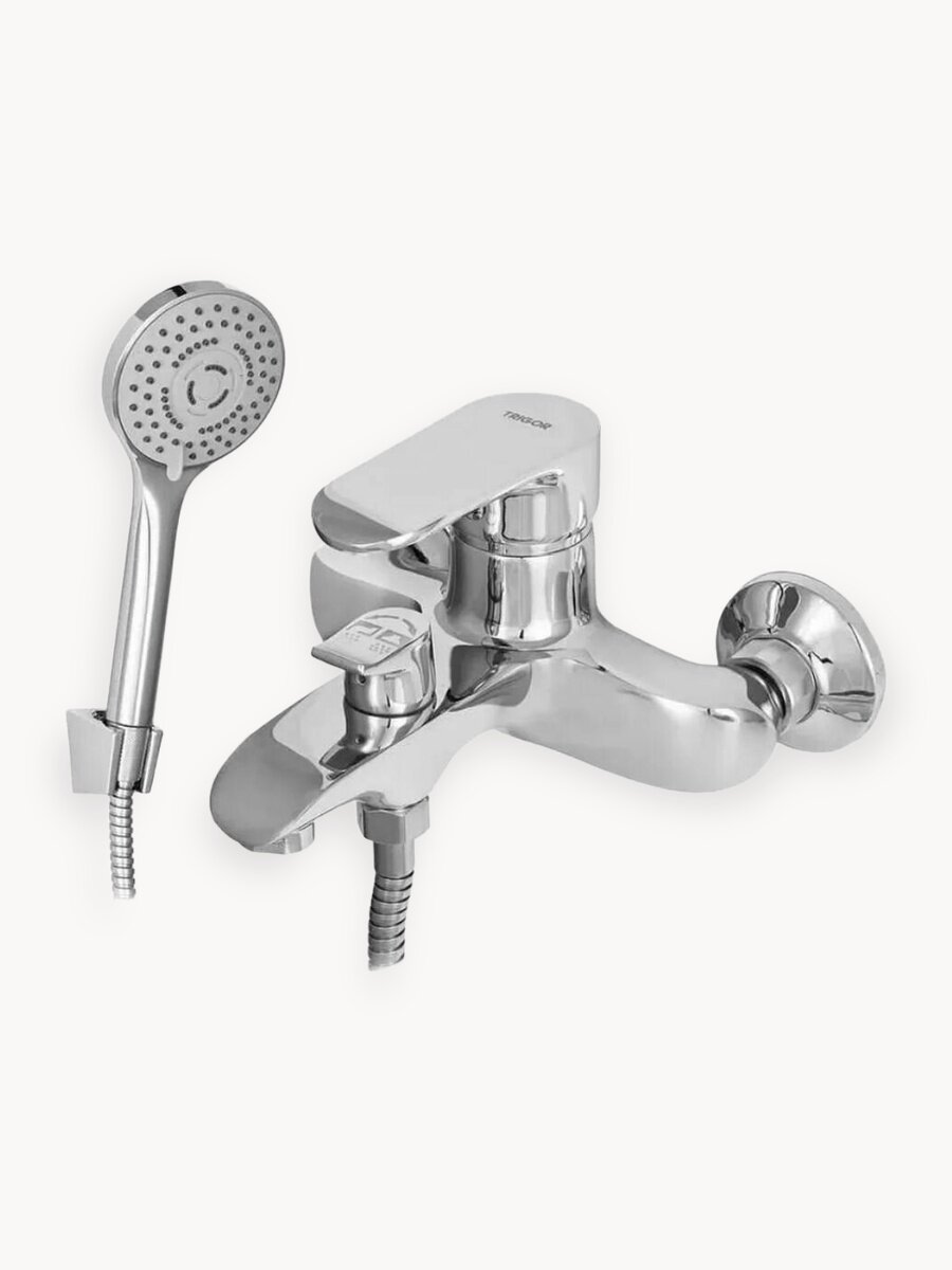 Смеситель для ванны с душем с коротким изливом Trigor E3-426, хром