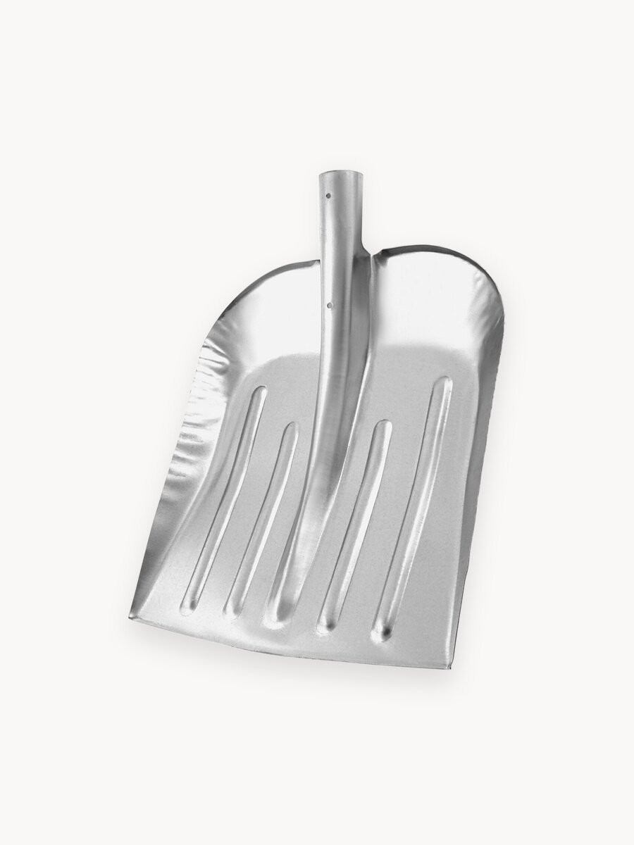 Лопата для уборки снега стальная оцинкованная Сибртех 330х365 мм, без черенка 61536