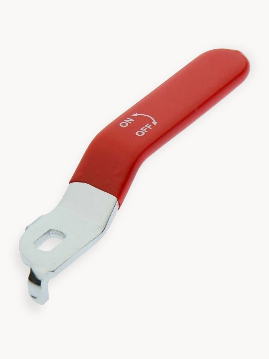 Ручка рычаг для шарового крана красная