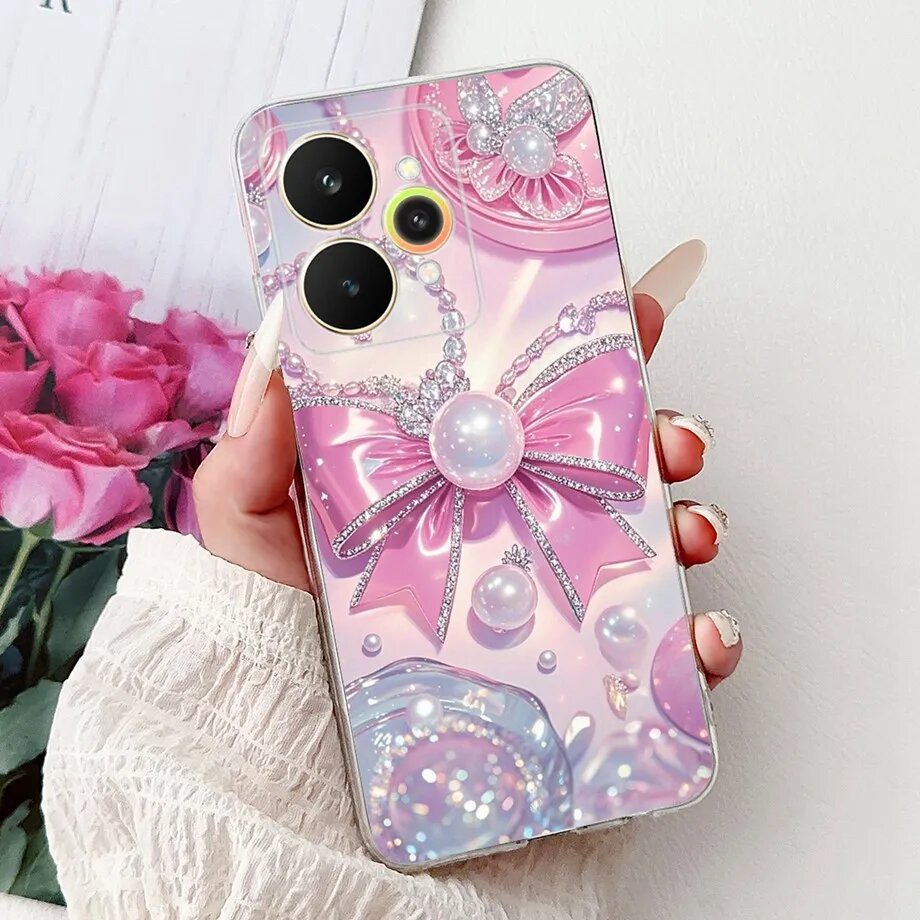 Мягкий силиконовый чехол-бампер для Realme 15 Pro RMX5101, чехол Розовый, TPU-965, For Realme 15 5G