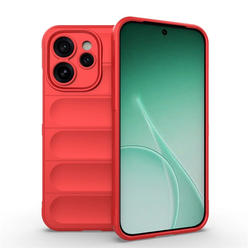 Чехол для OPPO Reno 15 Pro Max, силиконовый, противоударный, из жидкого ОПО Рено15, Красный, Red