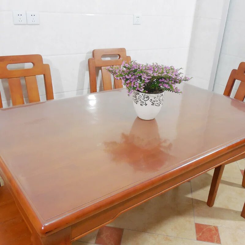 Без запаха ПВХ столешечная скатерть матовая 90x140 см, толщина 1.5 мм, стирается