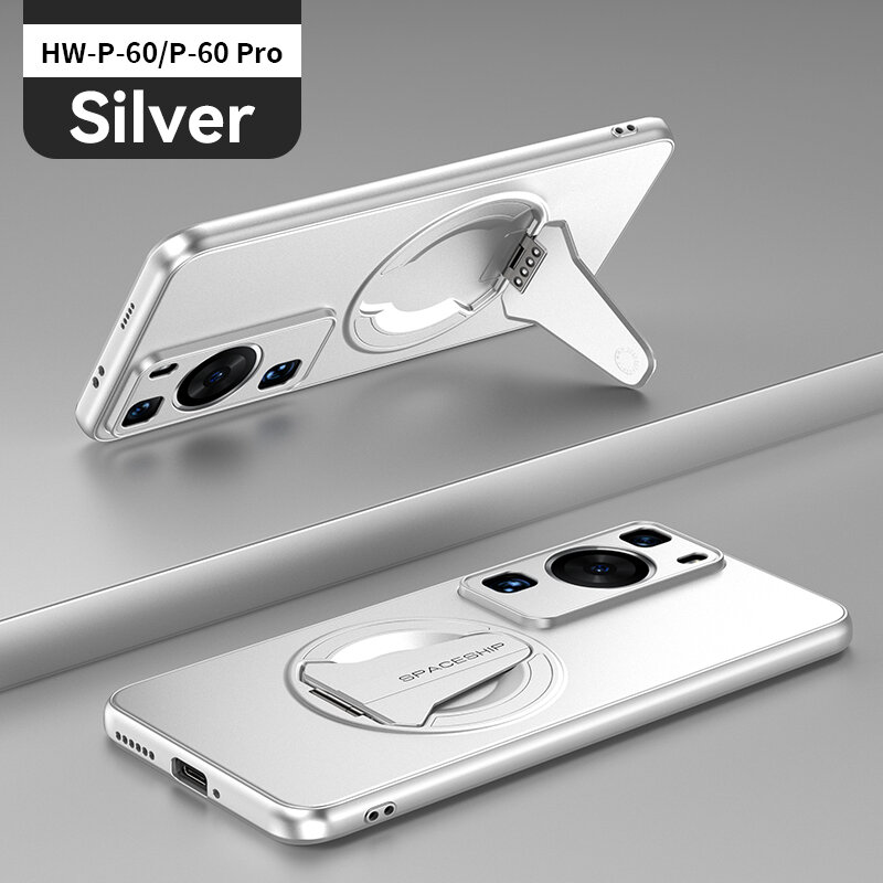 Чехол для Huawei P60 / Хуавей P60 Pro, матовая поверхность, чехол-кардиомонитор, поликарбонат (PC), защита камеры, ударопрочный, усиленные углы, soft touch, Huawei, Silver