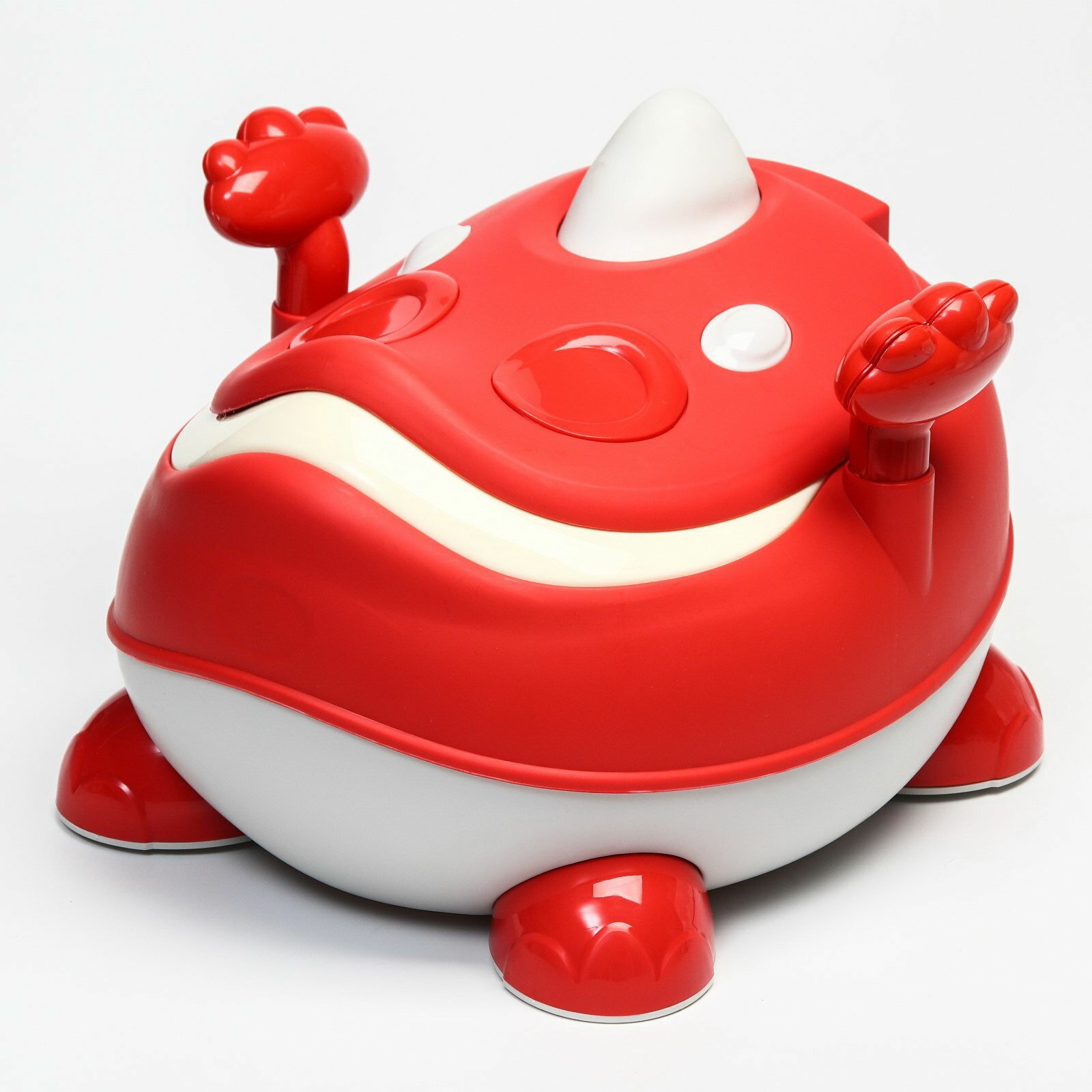 Горшок детский "Динозаврик", красный, тип: горшок-игрушка, цвет: красный