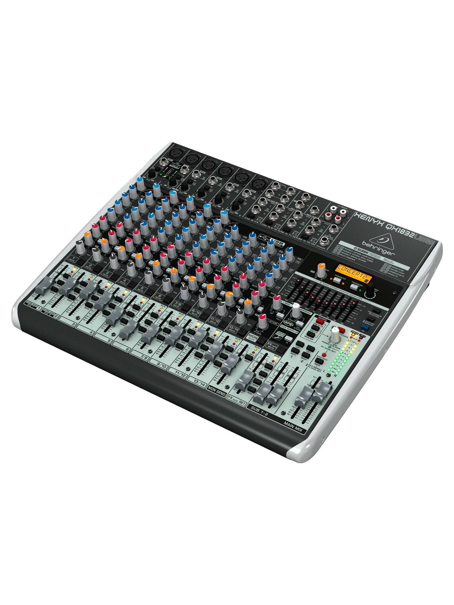 Микшерный пульт Behringer QX1832USB с с микрофонными и линейными входами
