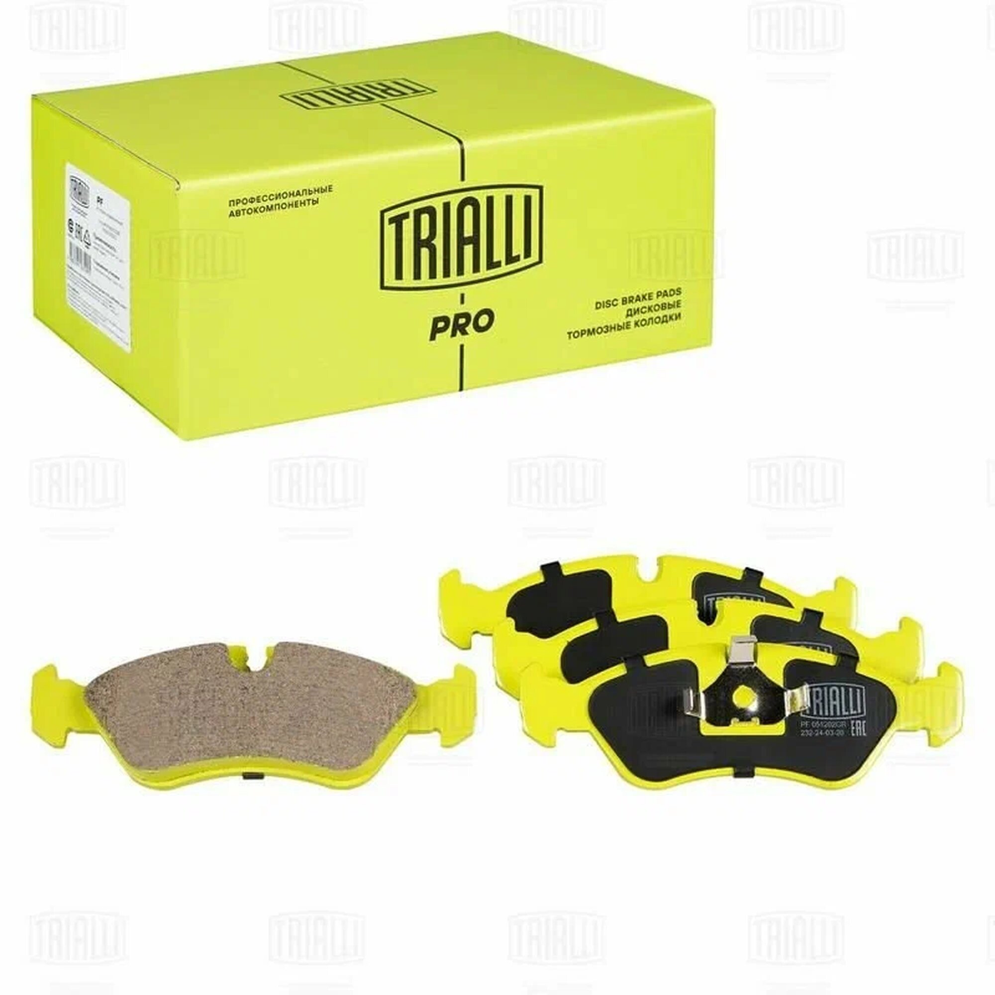 Колодки тормозные дисковые передние для а/м Daewoo Nexia, TRIALLI PF 051202CR (серия PRO)