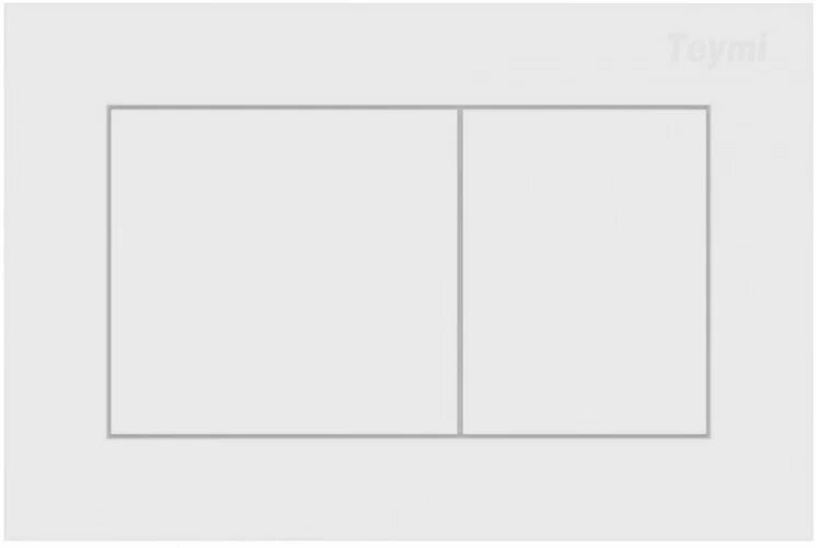Кнопка смыва для унитаза Teymi Aina T70020WM белая, матовая, кнопка для инсталляции, двойной смыв