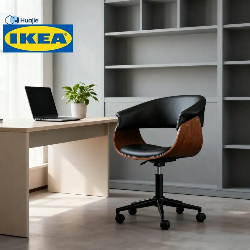 Эргономичное офисное кресло из кожи и массива дерева, которое можно поднимать и опускать, вращающееся на 360 , компьютерное кресло для домашнего кабинета, студии, сидячее и не утомляющее