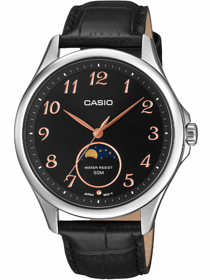 Наручные часы CASIO, серебряный, черный — фото 1