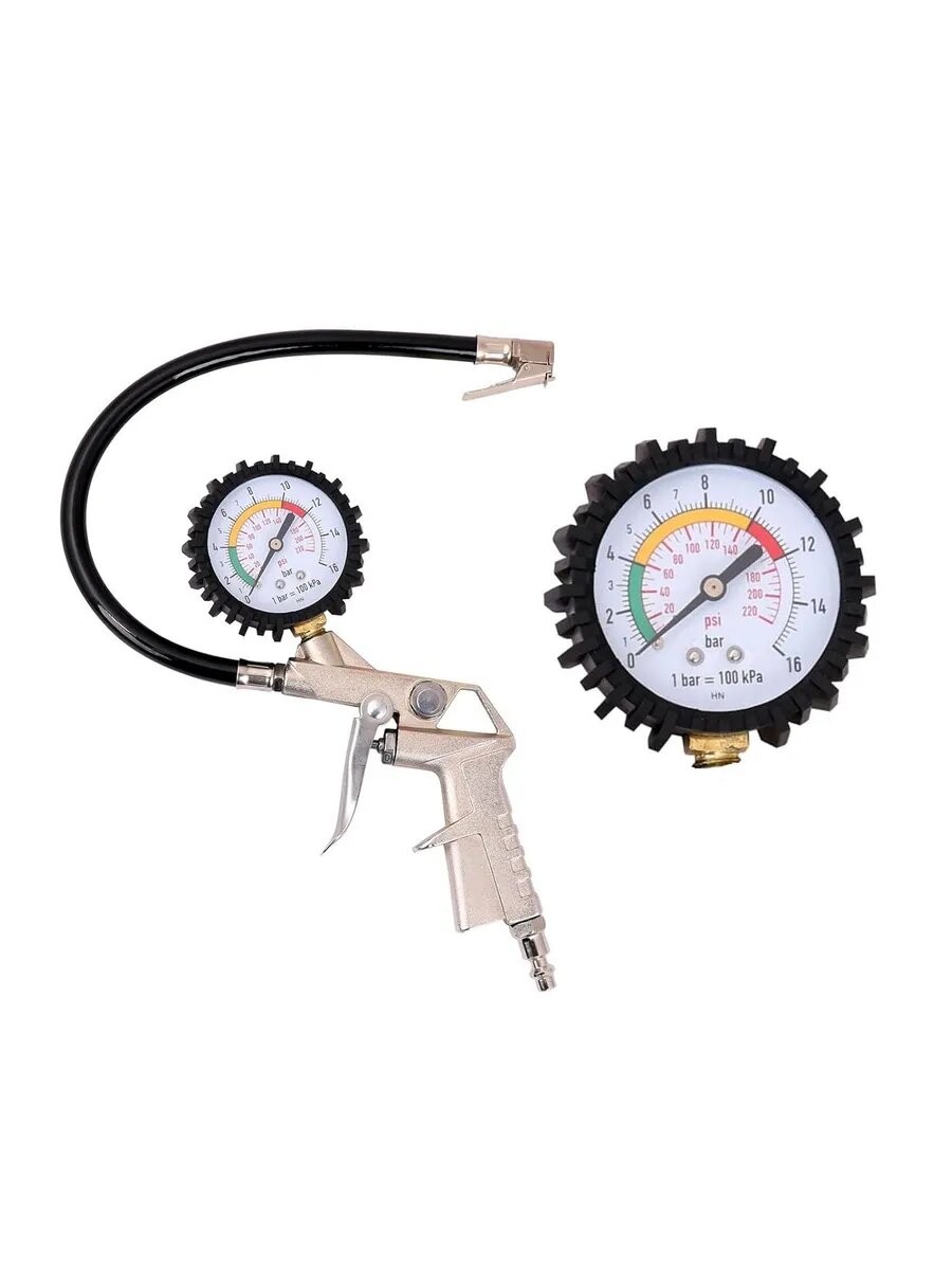 Манометр насос для шин 0 220psi с резиновым шлангом для авто