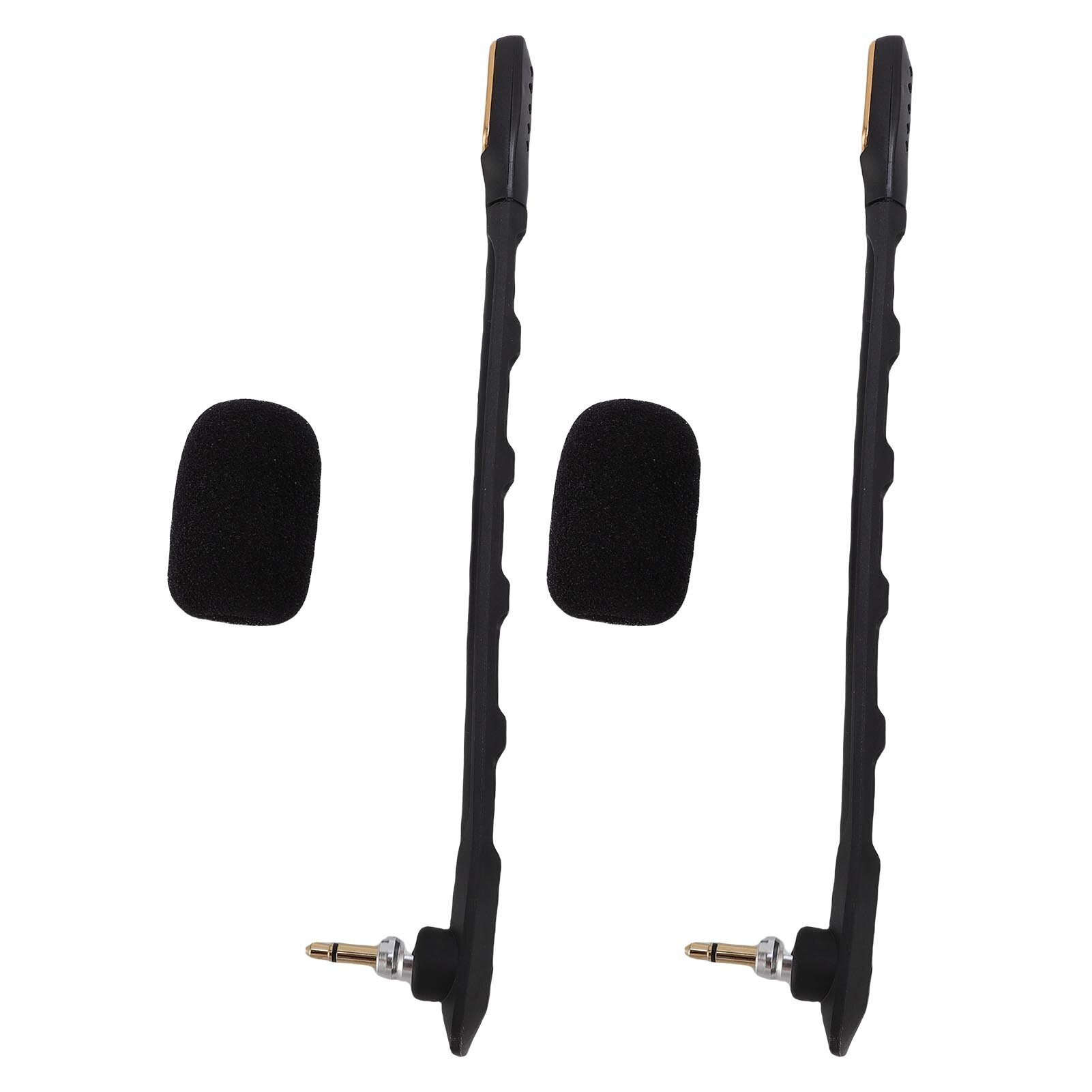 2pcs Game Microphones Fit for Logitech Astro A40 TR Gaming Headset 3.5mm Detachable Microphone Boom Black