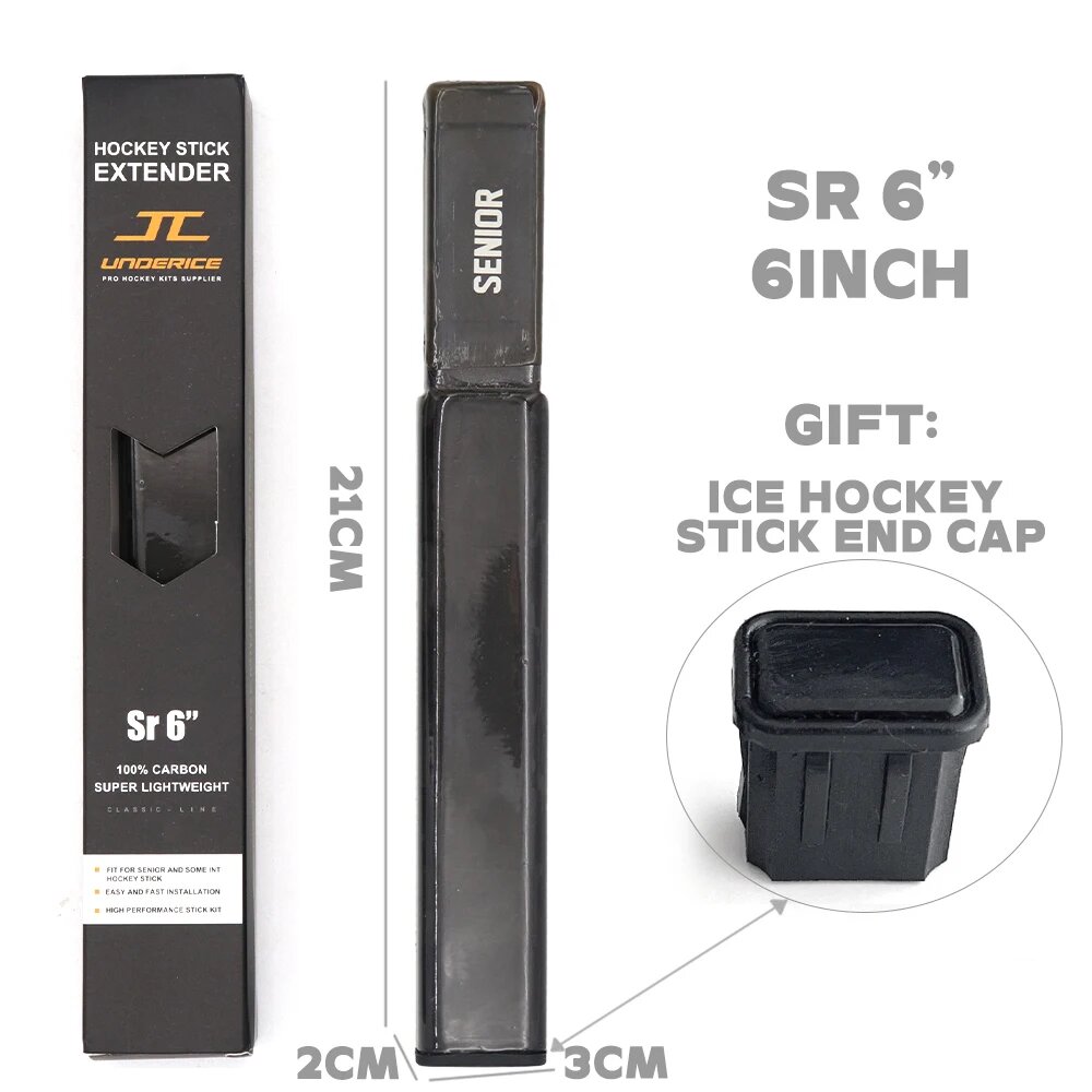 Удлинитель хоккейной клюшки UICE RA013 из углеродного волокна 4/6 дюймов, 6 inch