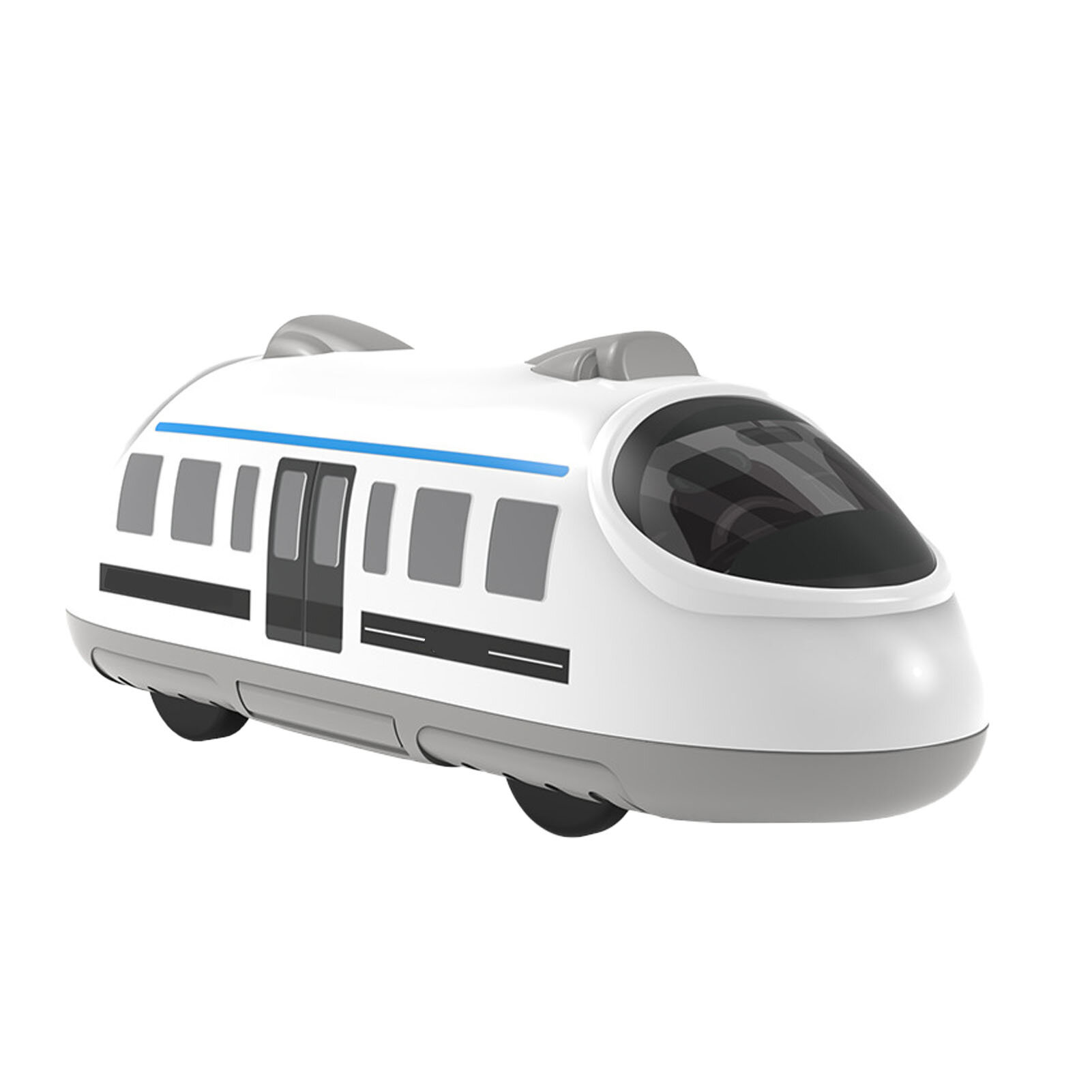 Высокоскоростная железнодорожная игрушка с откатом, подвижные шины, гибкое рулевое управление, игрушка с двойным откатом для детей, белый цвет