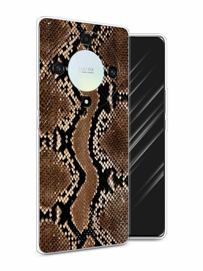 Силиконовый чехол на Honor X9A / Хонор X9A с принтом Кожа питона