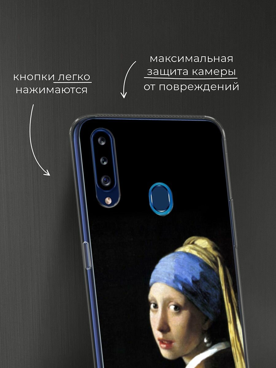 Чехол на Samsung Galaxy A20s / Самсунг Галакси A20s с принтом "Девушка с жемчужной сережкой" — фото 1