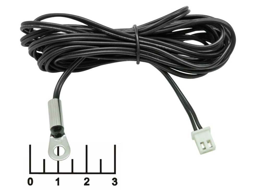 Датчик температуры NTC 15 кОм кабель 2м 2pin