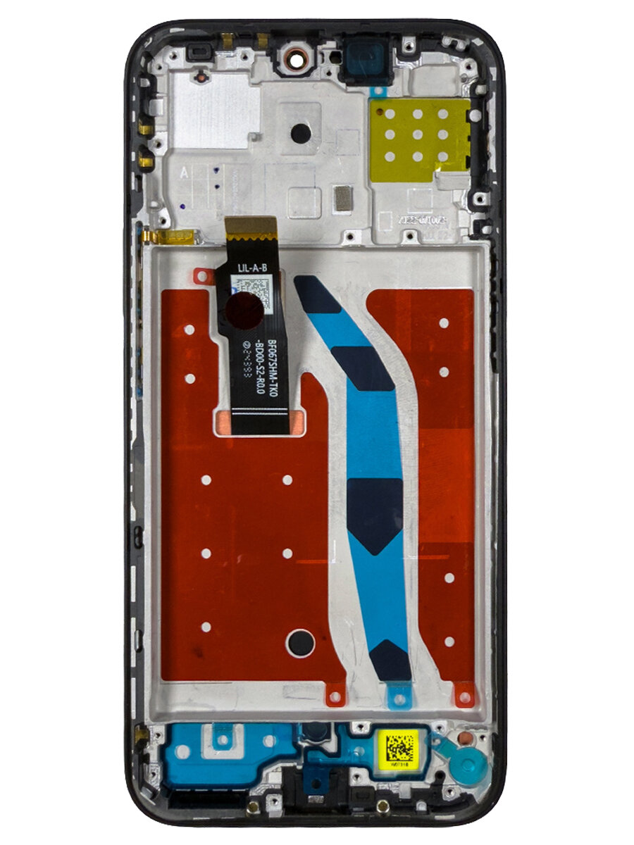 Дисплей для Huawei Honor X8c модуль с рамкой и тачскрином (черный) (HQ)
