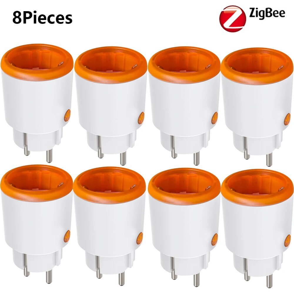 GDVONE Умная розетка Tuya Zigbee 3.0 16A 8 Pieces zigbee