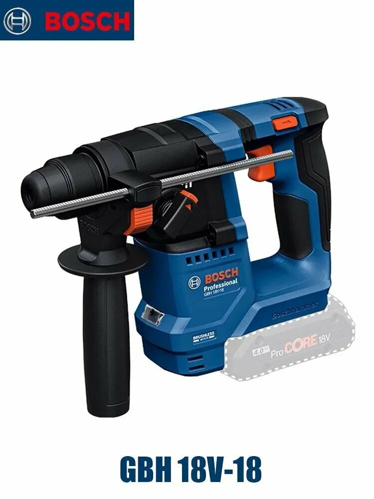 Перфоратор аккумуляторный Bosch GBH 18V-18, 18 В, 1.5 Дж, 0 АКБ
