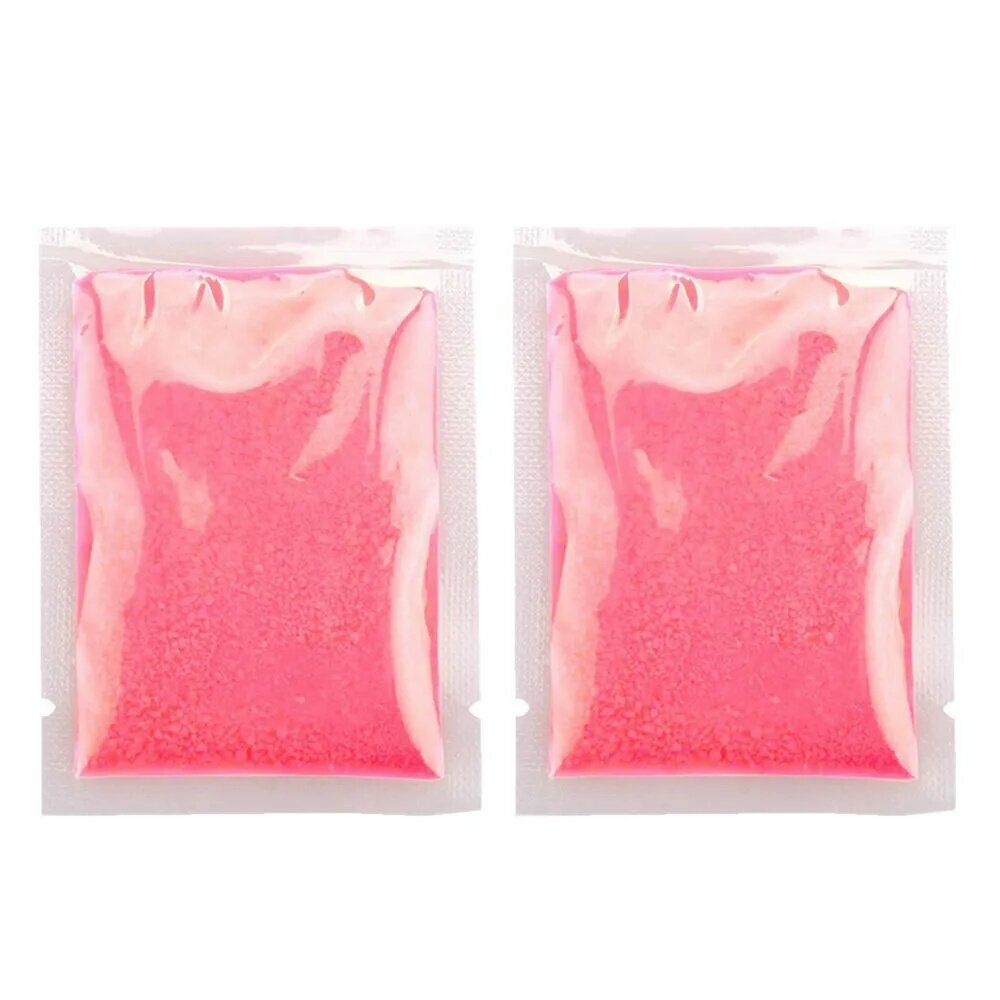 Набор из 2 порошков люминесцентного песка розового цвета для дизайна ногтей и творчества